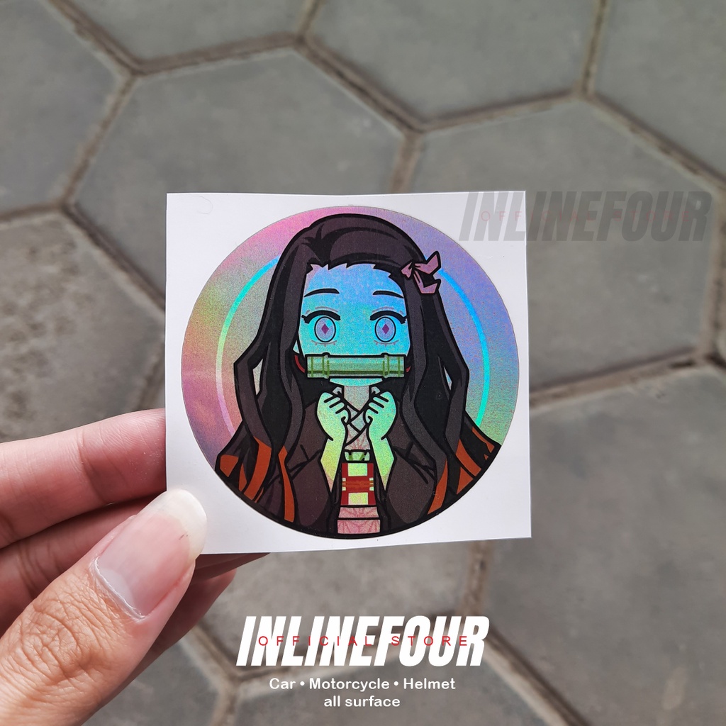 Jual Stiker Anime Hologram - Sticker Nezuko - Demon Slayer Motor Wibu ...