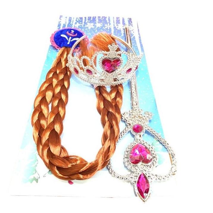 Jual Tren Terbaru Rambut Frozen elsa anna 3in1 (bando mahkota +rambut ...