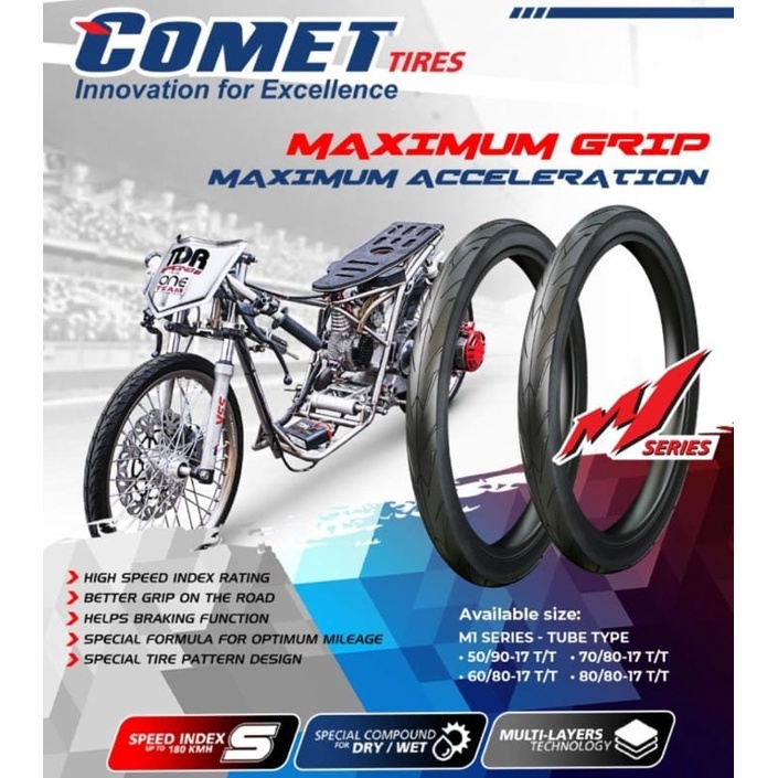 Jual Ban Luar Comet M1 M 1 Ring 17 50 / 90 60 / 80 - 17 | Shopee Indonesia