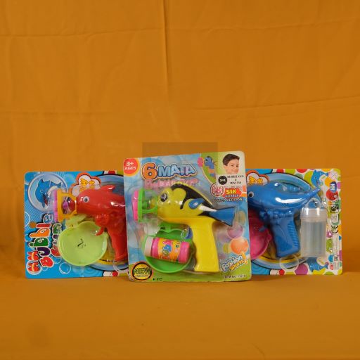 Jual Mainan Bubble Gun 4 Mata Shot. Pistol Gelembung Balon Sabun ...