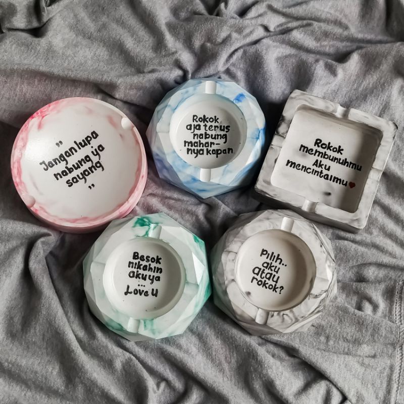 Jual Asbak CUSTOM TEKS Aesthetic | Ashtray Aesthetic CUSTOM TEXT ...