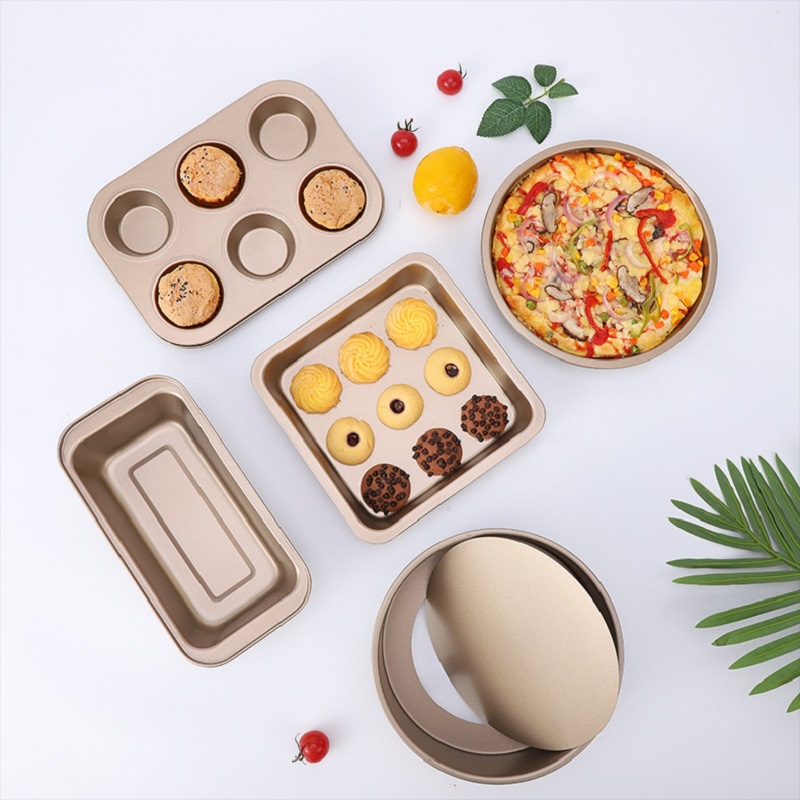 Jual Loyang Set/5pcs Baking Tool set Golden Series Non Stick Coating ...