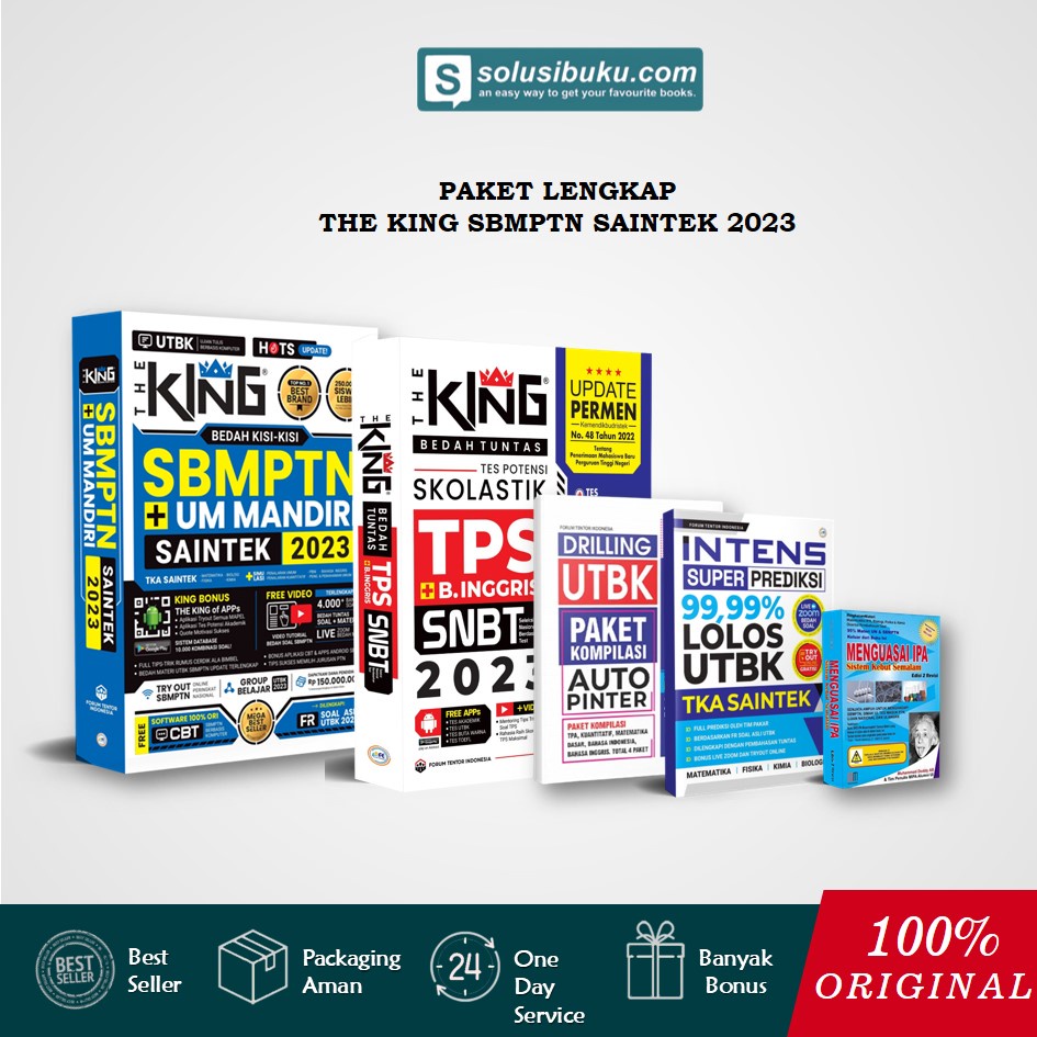 Jual PAKET LENGKAP THE KING SBMPTN SAINTEK & SOSHUM 2023 (FORUM EDUKASI) | Shopee Indonesia