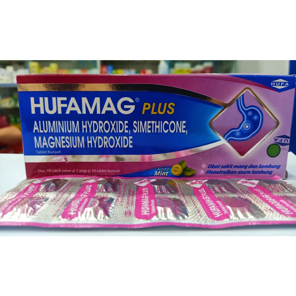 Jual Hufamag Plus 𝟏 𝐒𝐓𝐑𝐈𝐏 𝐈𝐒𝐈 𝟏𝟎 𝐓𝐀𝐁𝐋𝐄𝐓 - Obat Maag dan Asam Lambung ...