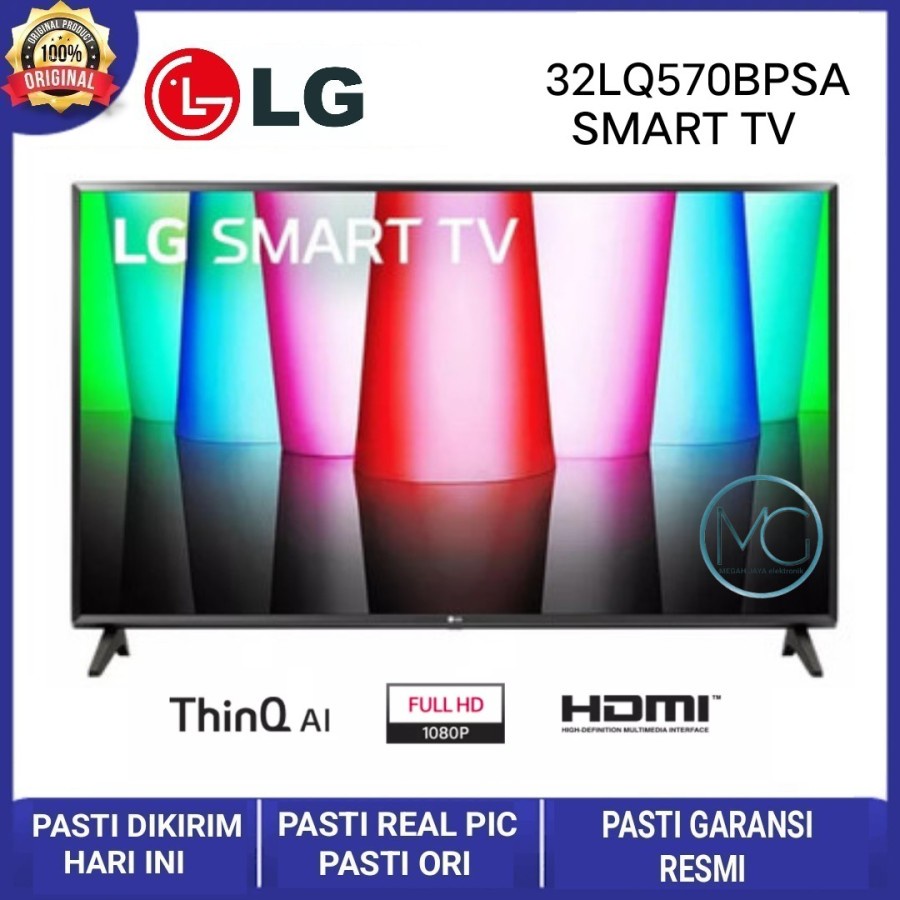Jual LG 32LQ570 Smart TV LED 32 Inch HD HDR 10 Digital WiFi 32LQ570BPSA ...