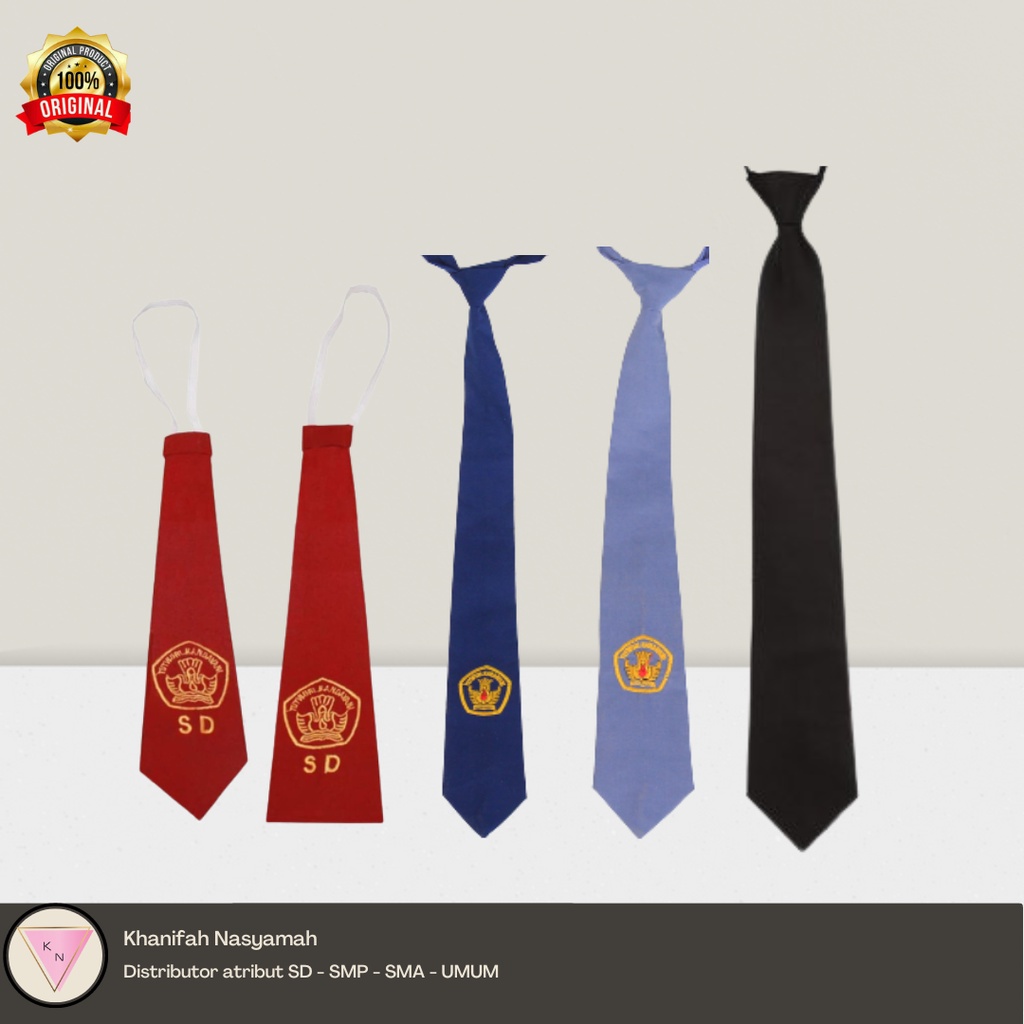 Jual KHANIFAH - DASI SD | DASI SMP | DASI SMA | DASI HITAM | Shopee ...