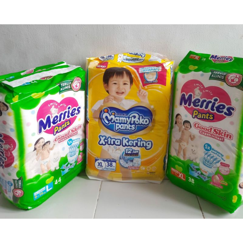 Jual Merries pants good skin Jumbo M48/L42/X38 TERMURAH | Shopee Indonesia