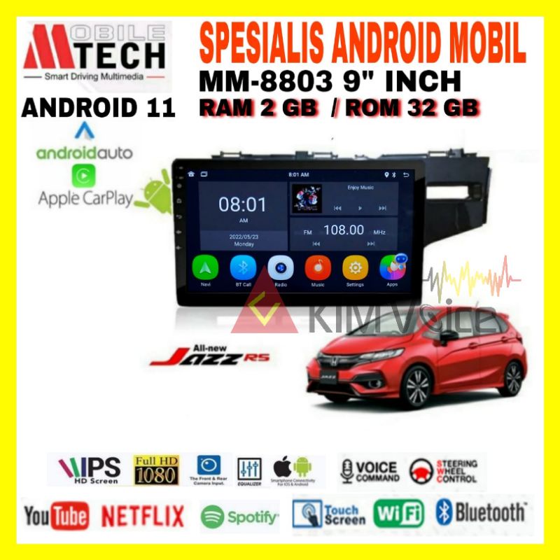Jual Head Unit Android Mtech 9 inch 10 inch OEM Honda Jazz 2014 Up ...