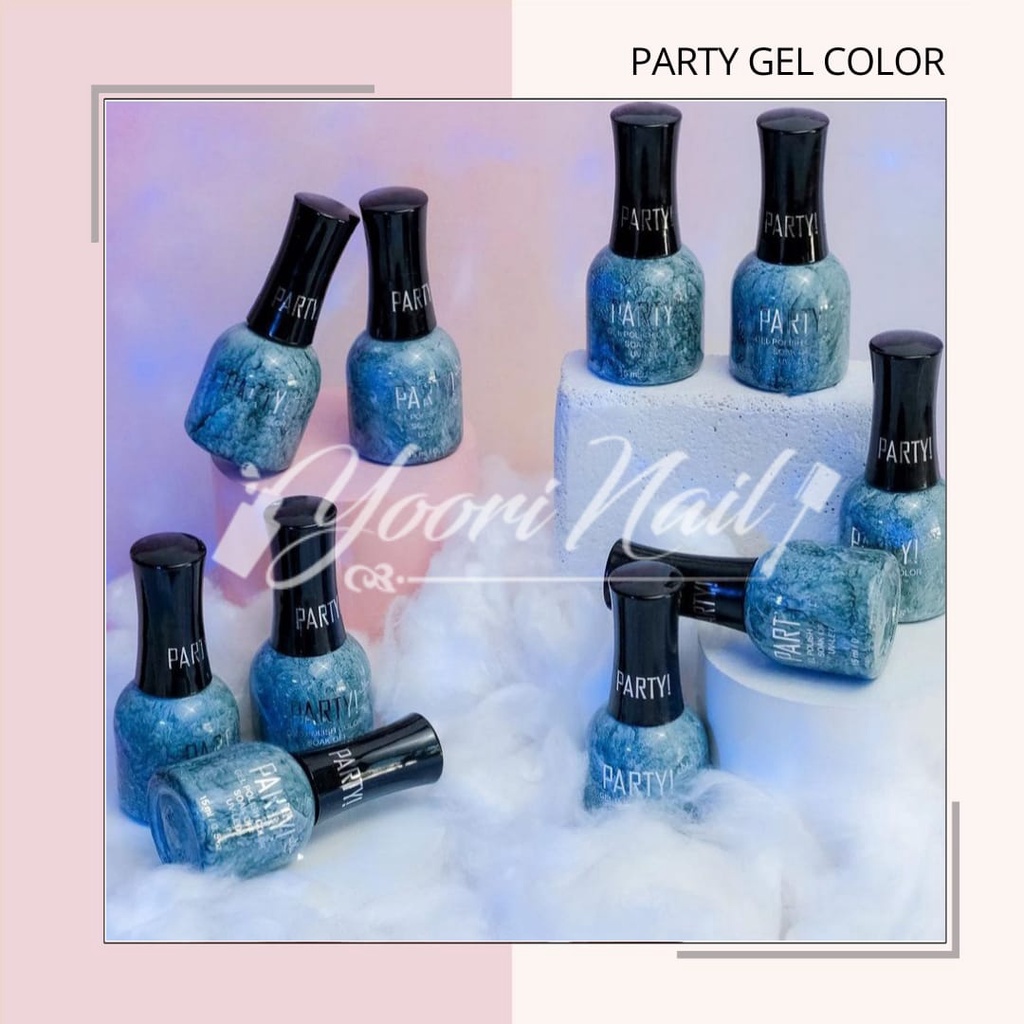 Jual PARTY kutek gel halal (323-348) glitter series uv led nail polish ...