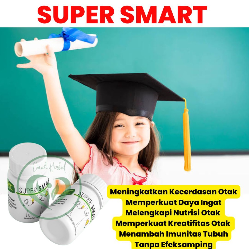 Jual SUPER SMART Suplemen Daya Ingat Otak Anak Dan Dewasa - Vitamin ...