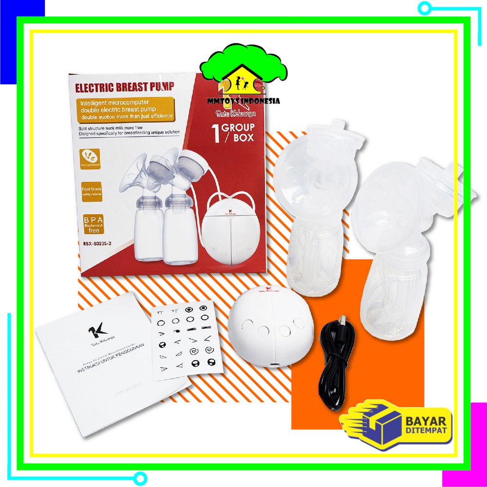 Jual MI-C24 Pompa Asi Elektrik Otomatis 2 Botol Susu | Double Breast ...