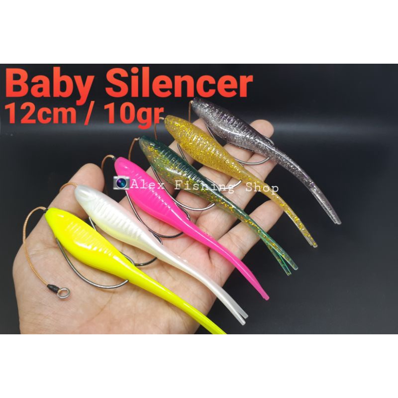Jual Soft Lure Baby Silencer 12cm 10gr Eceran 1pcs body + 1pcs Hook ...
