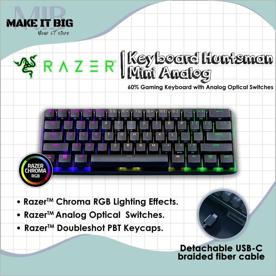 Jual Razer Keyboard Huntsman Mini Analog | Shopee Indonesia