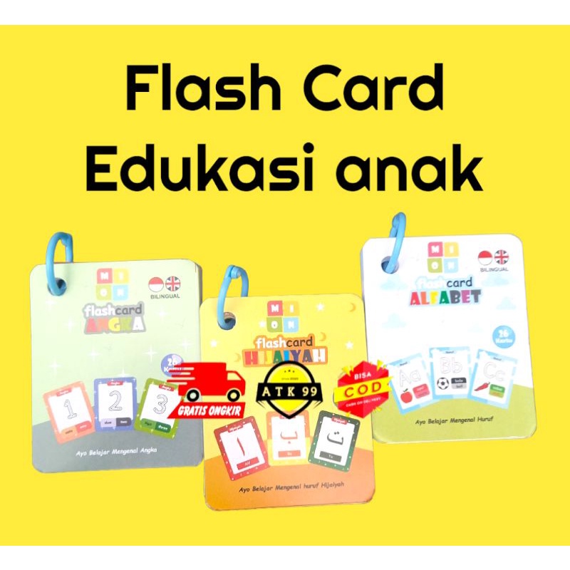 Jual FLASH CARD - kartu Edukasi anak/belajar membaca/kartu ajaib ...