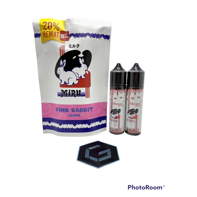Jual Miru PINK RABBIT STRAWBERRY CREME 60ML 1pcs by Jozojo Liquid Vape ...