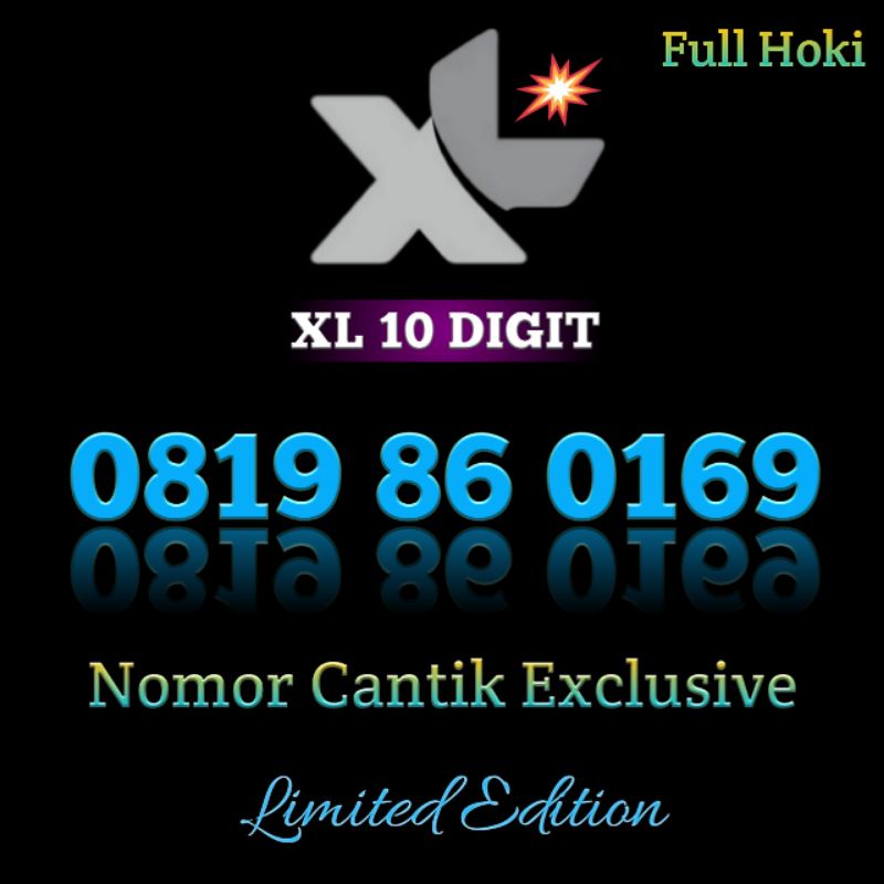 Jual Perdana exclusive nomor cantik XL 10 Digit prabayar special angka Hoki berkualitas 0169 ...