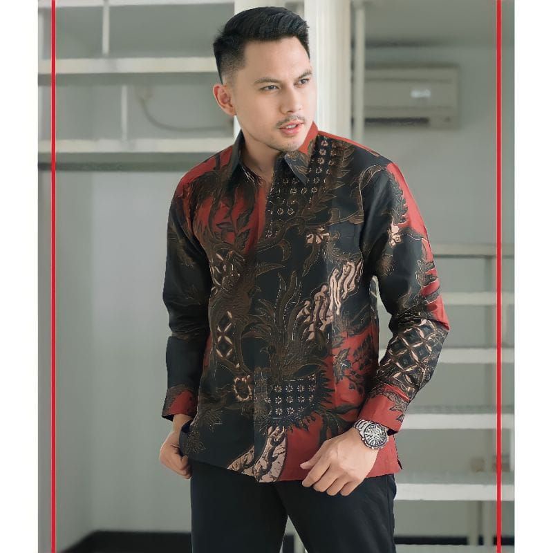 Jual BATIK BOLO DEWO Motif Soedirman Hem Atasan Kemeja Baju Batik Pria ...