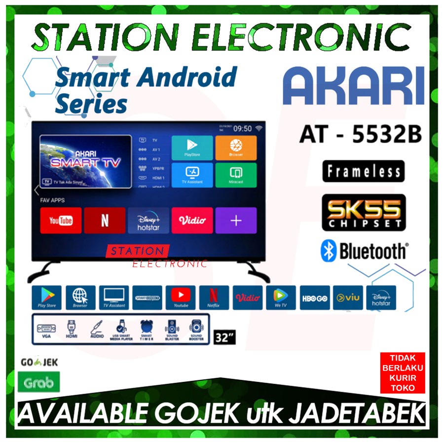 Jual Android TV Smart TV Akari 32 Inch AT-5532B / 5532B / AKARI 5532 ...