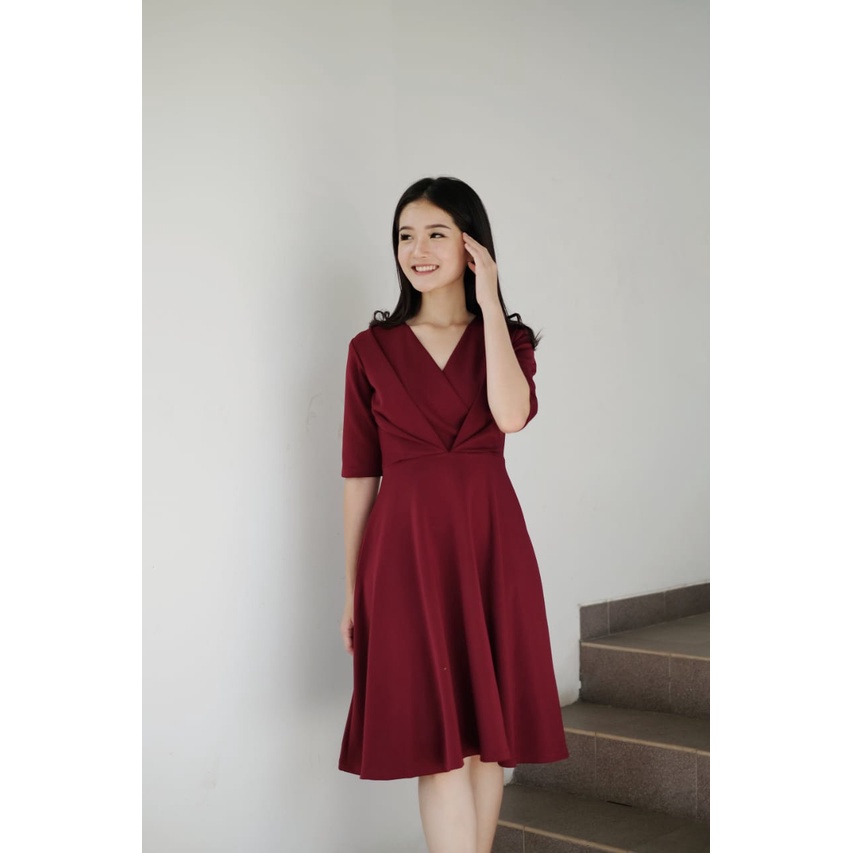 Jual [REAL PICTURE] Iris Dress / Baju Terusan / Korean Dress / Midi ...