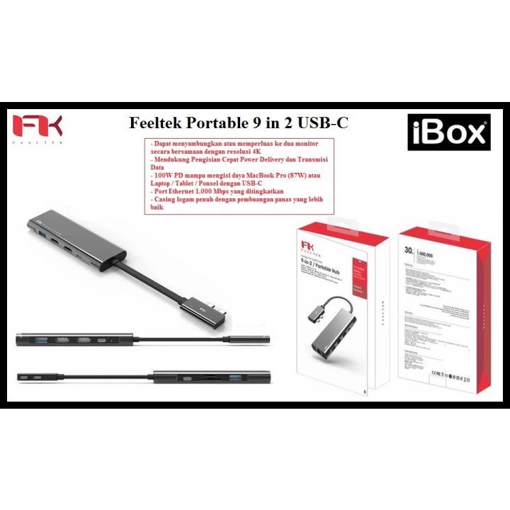 Jual Original Feeltek Portable 9 In 2 Usb-C (Ibox) | Shopee Indonesia