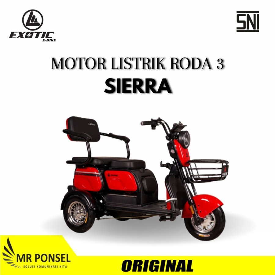 Jual Motor Listrik Roda Tiga Exotic SIERRA Garansi Resmi by Pacific ...