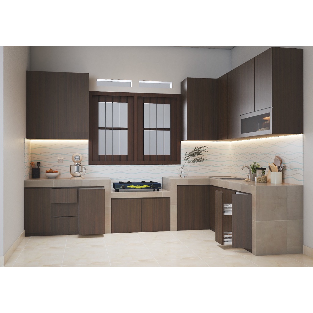 Jual Kitchenset kitchen set custome Lemari Dapur Rak Dapur Design ...