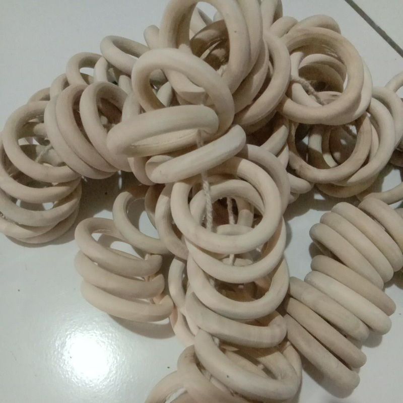 Jual Ring Kayu Natural 4 Ukuran tanpa sambungan | Wooden Ring | Ring ...