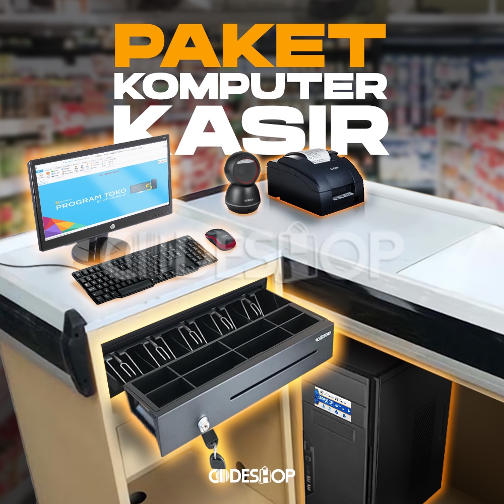 Jual FULL SET PAKET KOMPUTER KASIR KOMPUTER + IPOS 5 PRO + CD680 + TMU220B + CK415 | Shopee ...