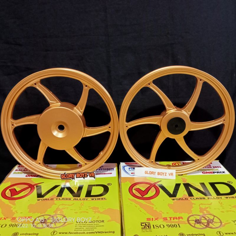 Jual Velg VND Six Star Vario 125/150 Beat,Scoopy,Genio, Mio | Shopee ...