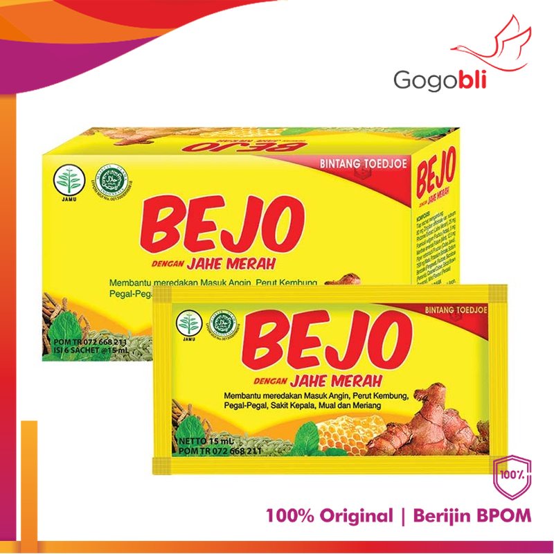 Jual Bintang Toedjoe Bejo Jahe Merah Masuk Angin Pack (12s @ 15ml ...