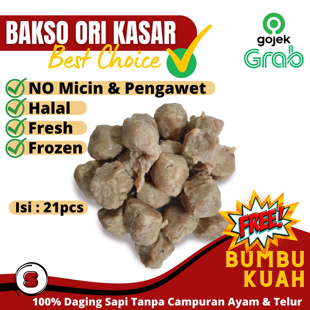 Jual Sapina Daging Pentol Bakso Sapi Ori Kasar [No Micin No Pengawet ...