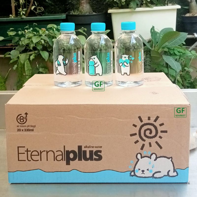 Jual E+ Alkaline Water SE BEAR EDITION 330ml (1 Dus / 20 botol ...