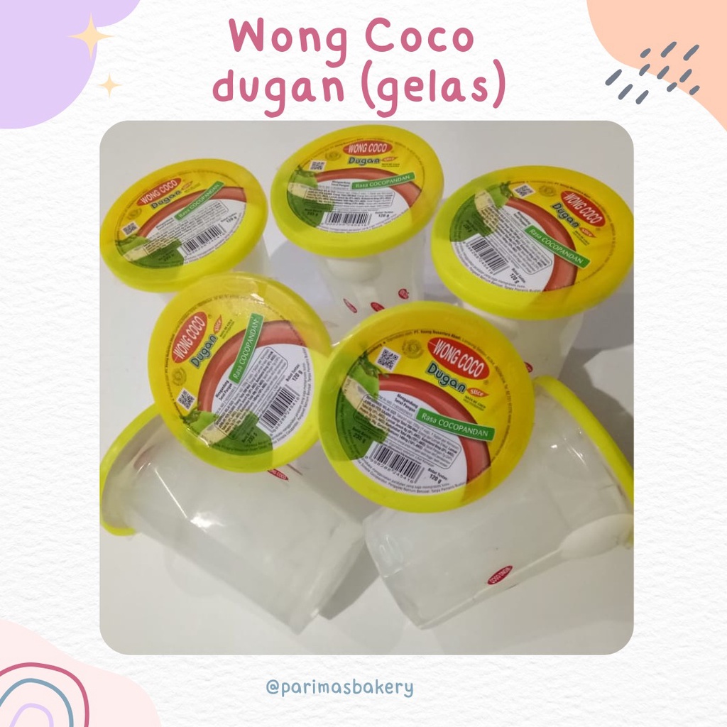 Jual WONG COCO NATA DE COCO DUGAN CUP GELAS 120 gram | Shopee Indonesia