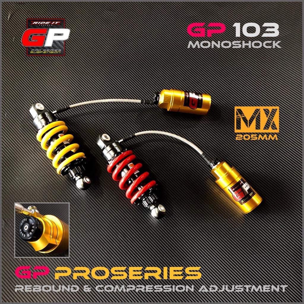 Jual Monoshock MX GP 103 Tabung pisah 205mm. double klik | Shopee Indonesia
