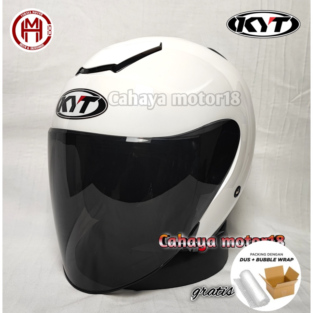 Jual HELM KYT KYOTO R SOLID|KYT HALF FACE ORIGINAL | Shopee Indonesia