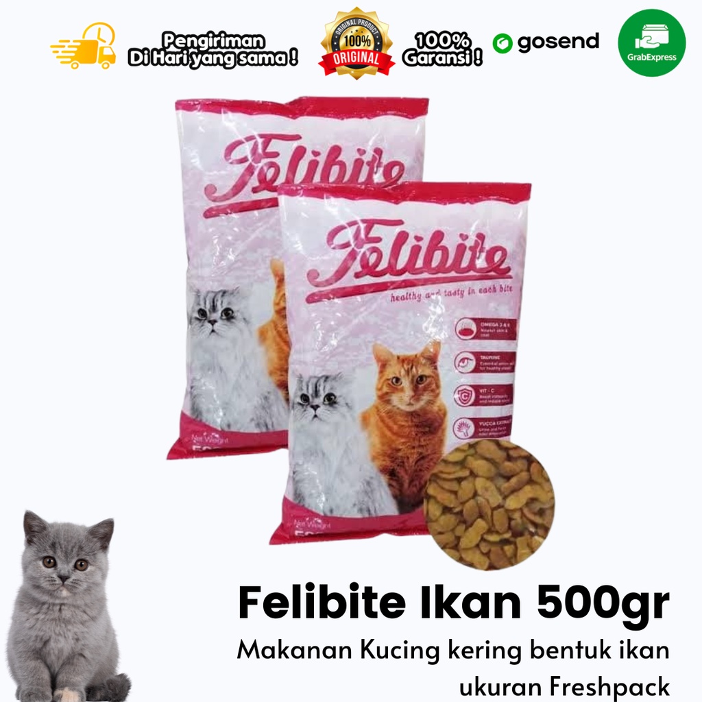 Jual Makanan Kucing Kering FELIBITE Dry Food 500 GR | Shopee Indonesia