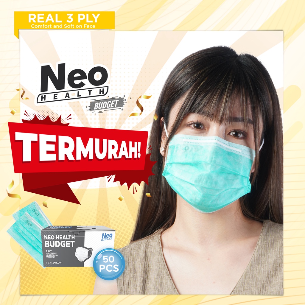 Jual Neo - Budget Mask '50S 3 ply Neo budget 3 Ply Perbox Isi 50 Pcs ...