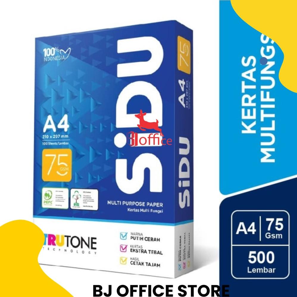 Jual Kertas Hvs Sidu A4 75 Gram Kertas Fotocopy Sinar Dunia