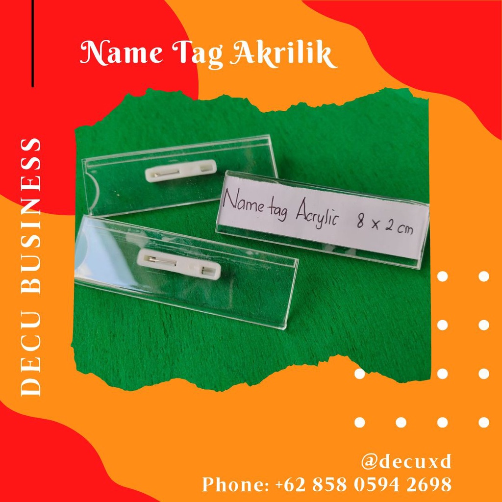 Jual Name Tag Akrilik Costum | Shopee Indonesia