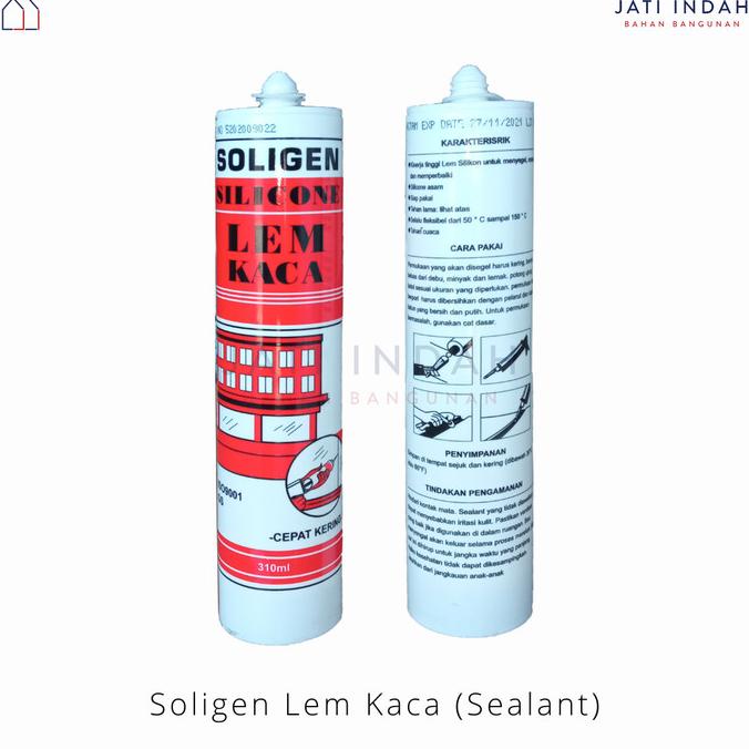 Jual >>>>>] Lem Kaca / Sealant Silicon Soligen Botol 300ml | Shopee ...