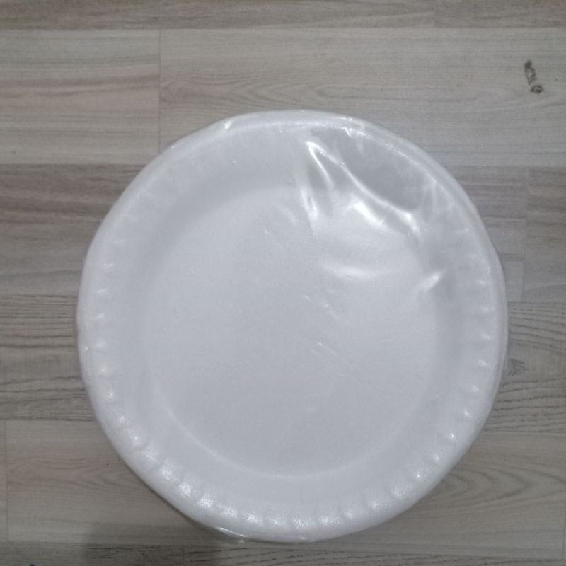 Jual Piring sterofoam/styrofoam 18 cm (10 pcs) -02272- | Shopee Indonesia