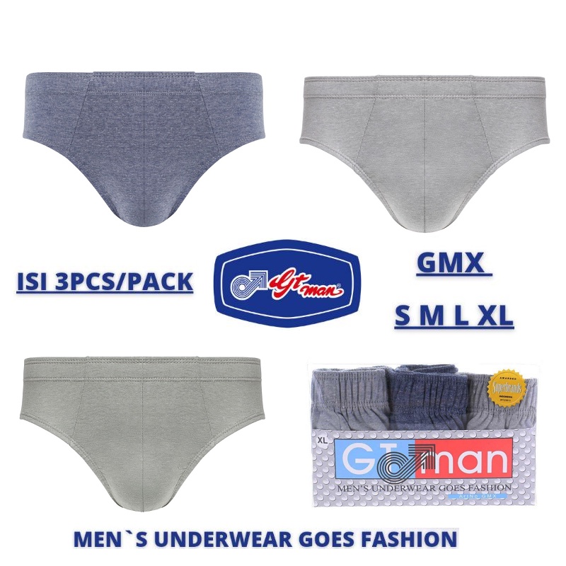 Jual GTMAN Celana Dalam Pria CD GT MAN GMX Isi 3 Pcs | Shopee Indonesia