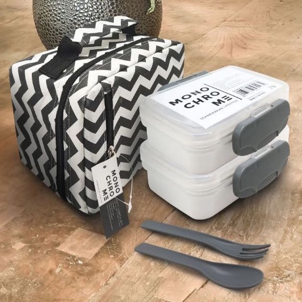 Jual Technoplast Monochrome Soft Lunch Kit Kotak Bekal Makan Lunch Box ...
