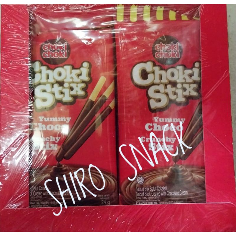 Jual CHOKI STICK Yummy choco & crunnchy stick box kemasan sachet isi 12 ...