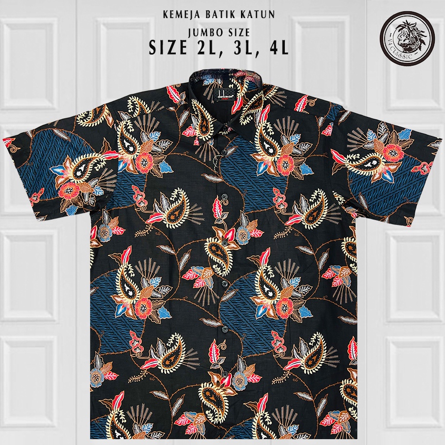 Jual DARKMAN 2L 3L 4L - Kemeja Batik Pria JUMBO BIG SIZE Lengan Pendek Nyaman Adem - KJ02144 ...