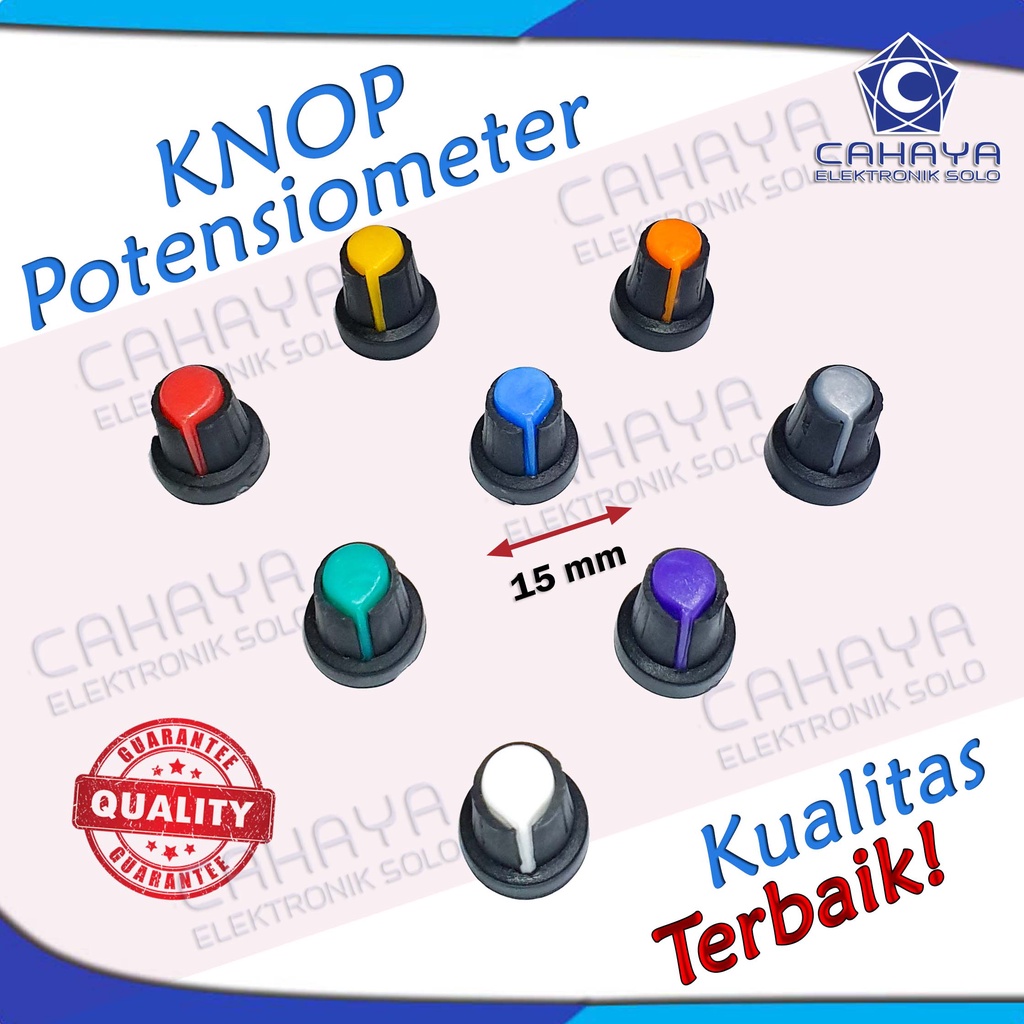 Jual Knop Mixer Knob 15mm Potensio Kualitas Baik Butten Warna Potensiometer | Shopee Indonesia