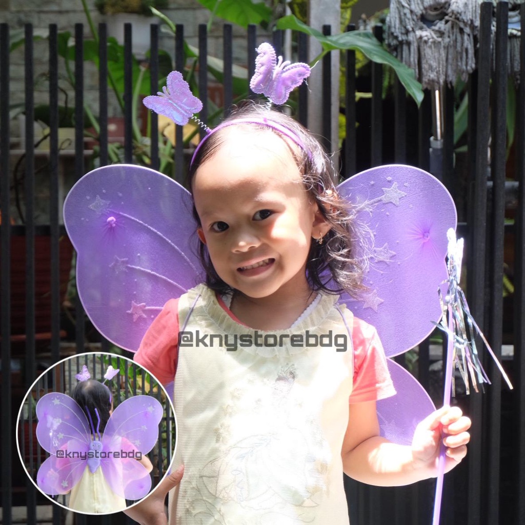 Jual [155] 1 SET SAYAP PERI KUPU KUPU+BANDO+TONGKAT (BACA DESKRIPSI ...