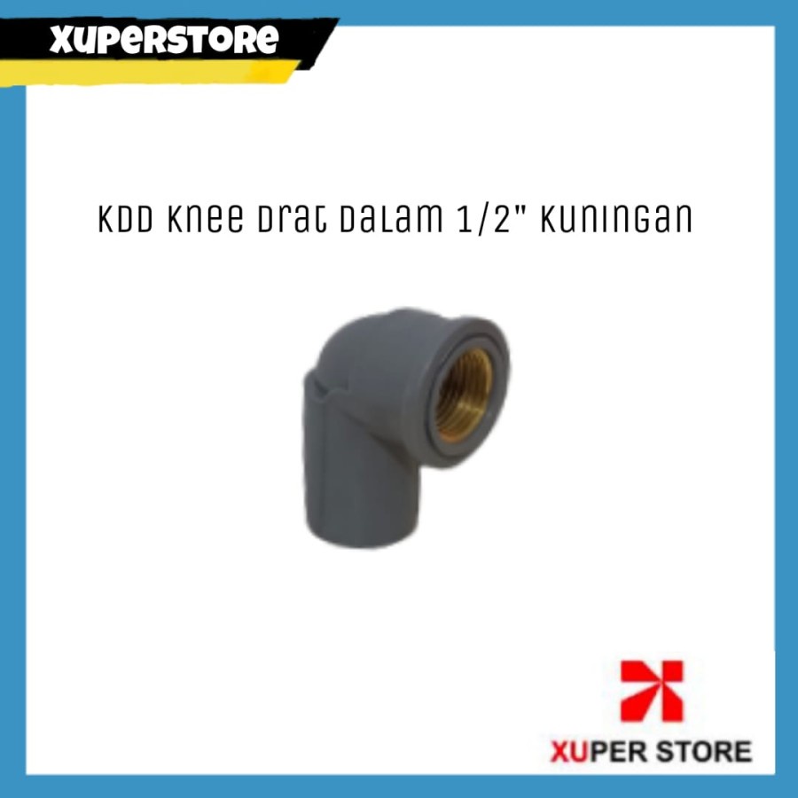 Jual KDD KNEE DRAT DALEM KUNINGAN 1/2" INCH - FAUCET ELBOW PVC | Shopee Indonesia