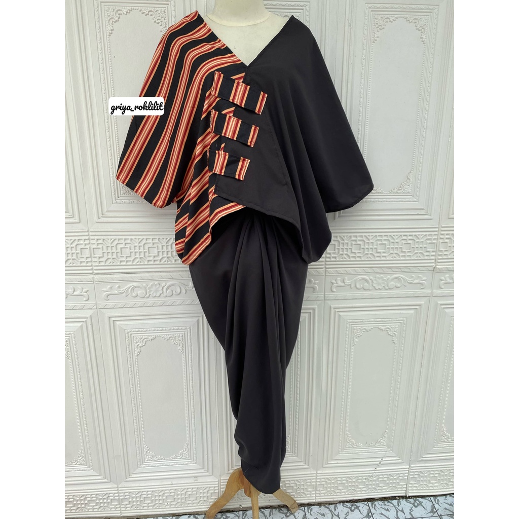 Jual SET KEBAYA CROP TOP ETNIK BATIK LURIK MODEL OVER SIZE PREMIUM TERMURAH | Shopee Indonesia