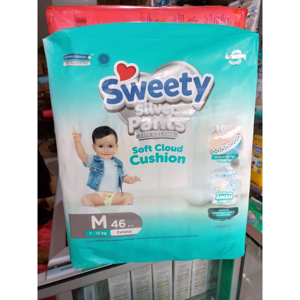 Jual SWEETY SILVER PANTS NBS40, S66, M60, XXL36, M30, XL26, L28, L40 ...